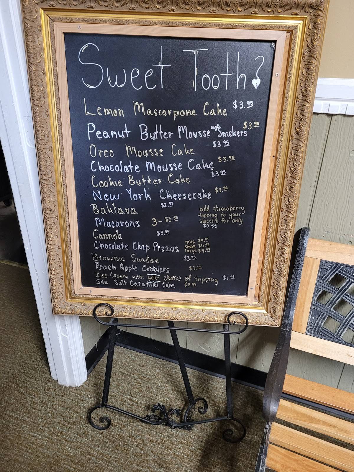 Menu at Inman House of Pizza restaurant, Inman