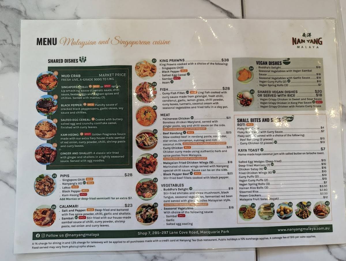 Menu at Ipoh Hawker Macquarie Park restaurant, Macquarie Park