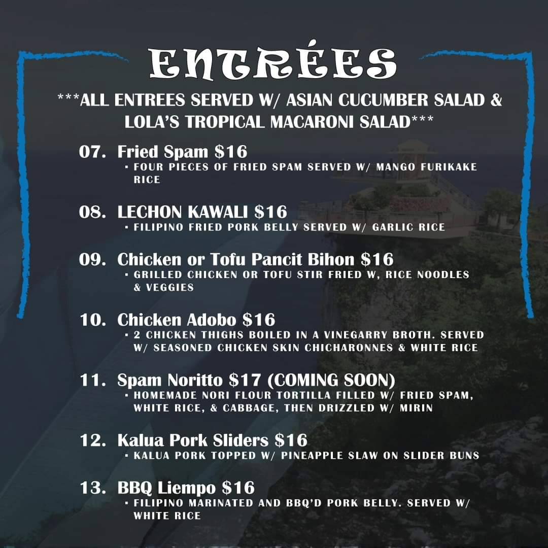Menu at Island Style Food & BBQ, Spokane, N Division St