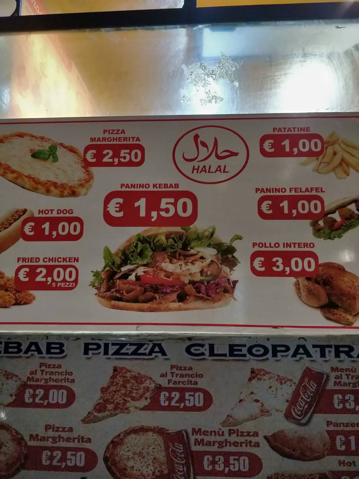 Menu da Kebab Pizza Cleopatra ristorante, Milano