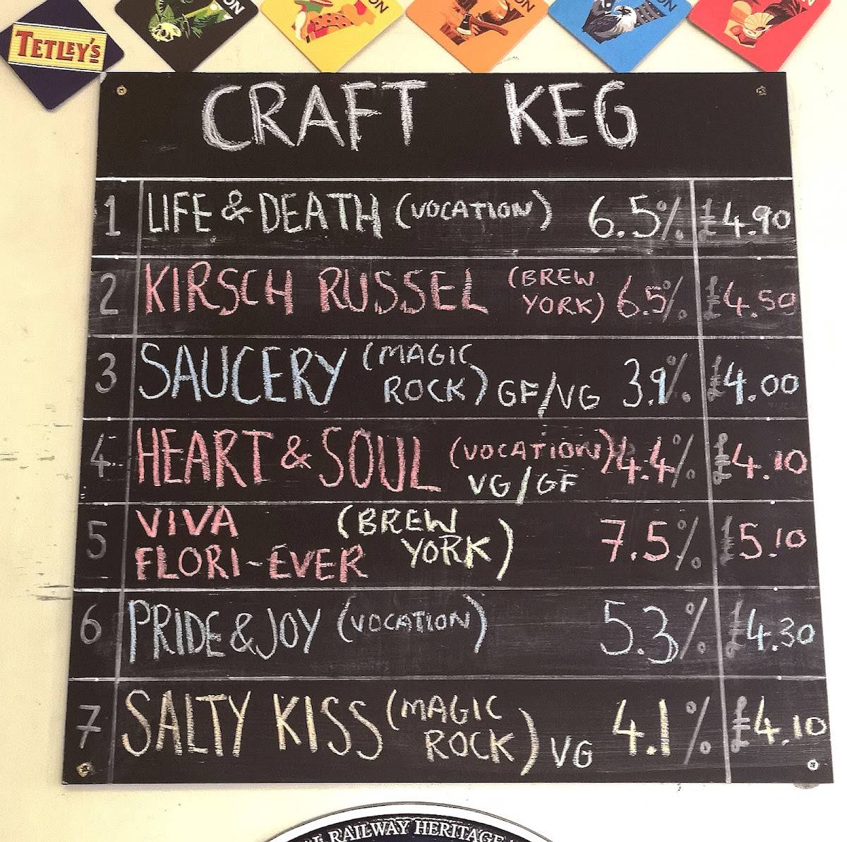 Menu at Kings Head pub & bar, Huddersfield