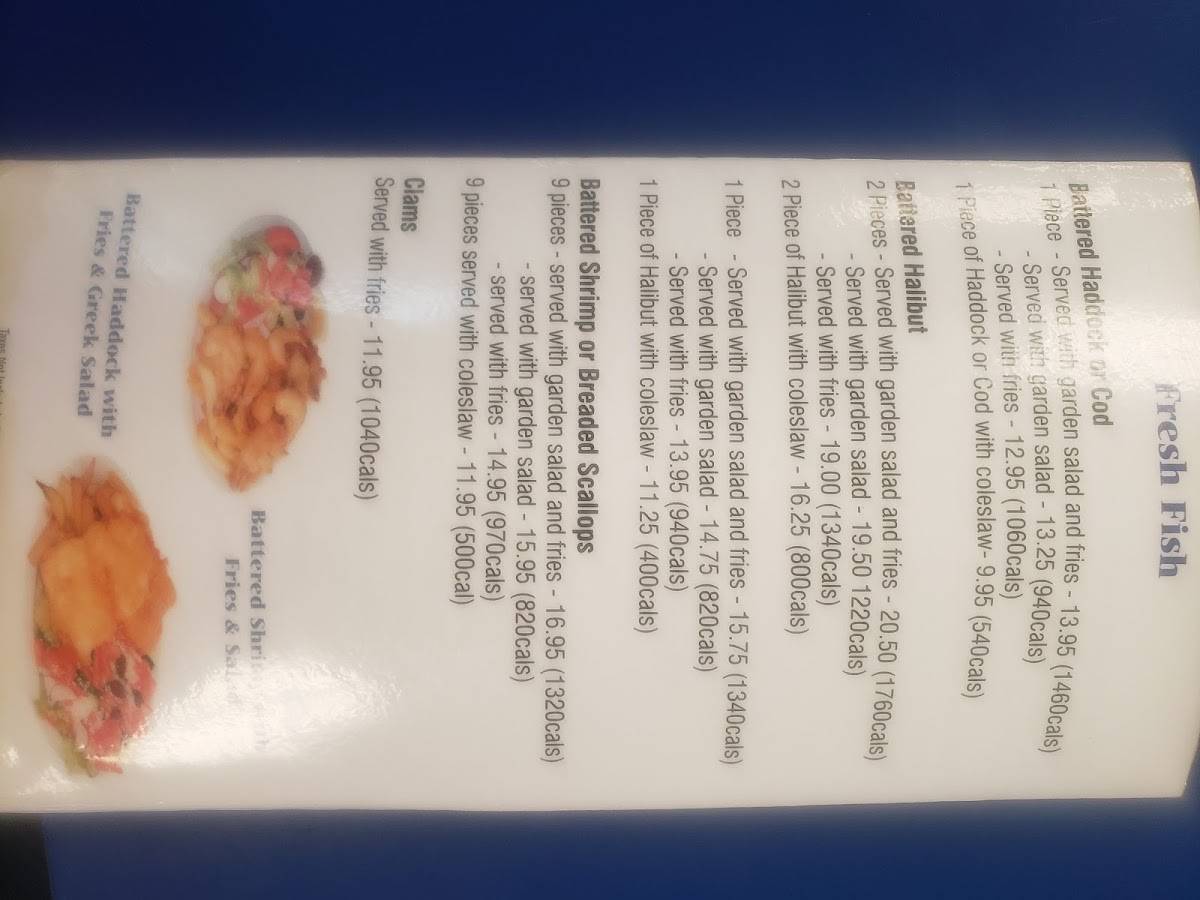 Menu at Captain George's Fish & Chips gardiners road restaurant, Kingston