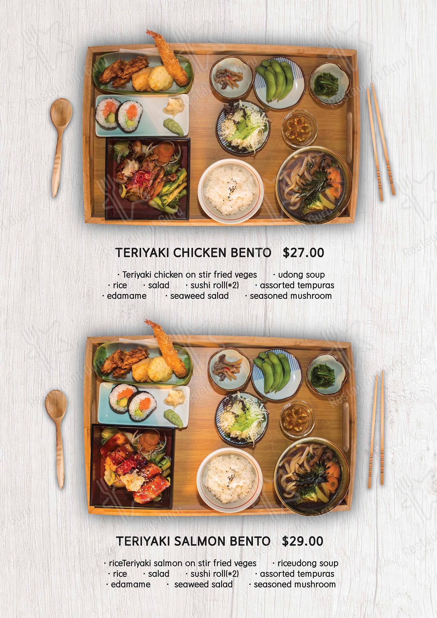 Menu at Kokoro Kitchen restaurant, Auckland