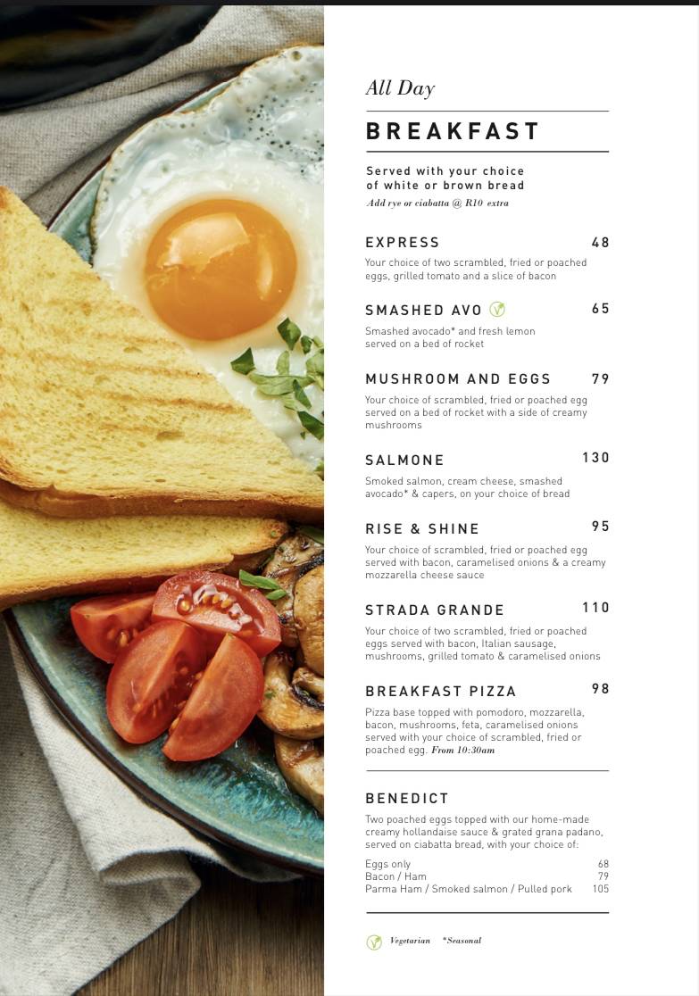 Menu at La Strada Cafe - Italian Street Food, Edenvale
