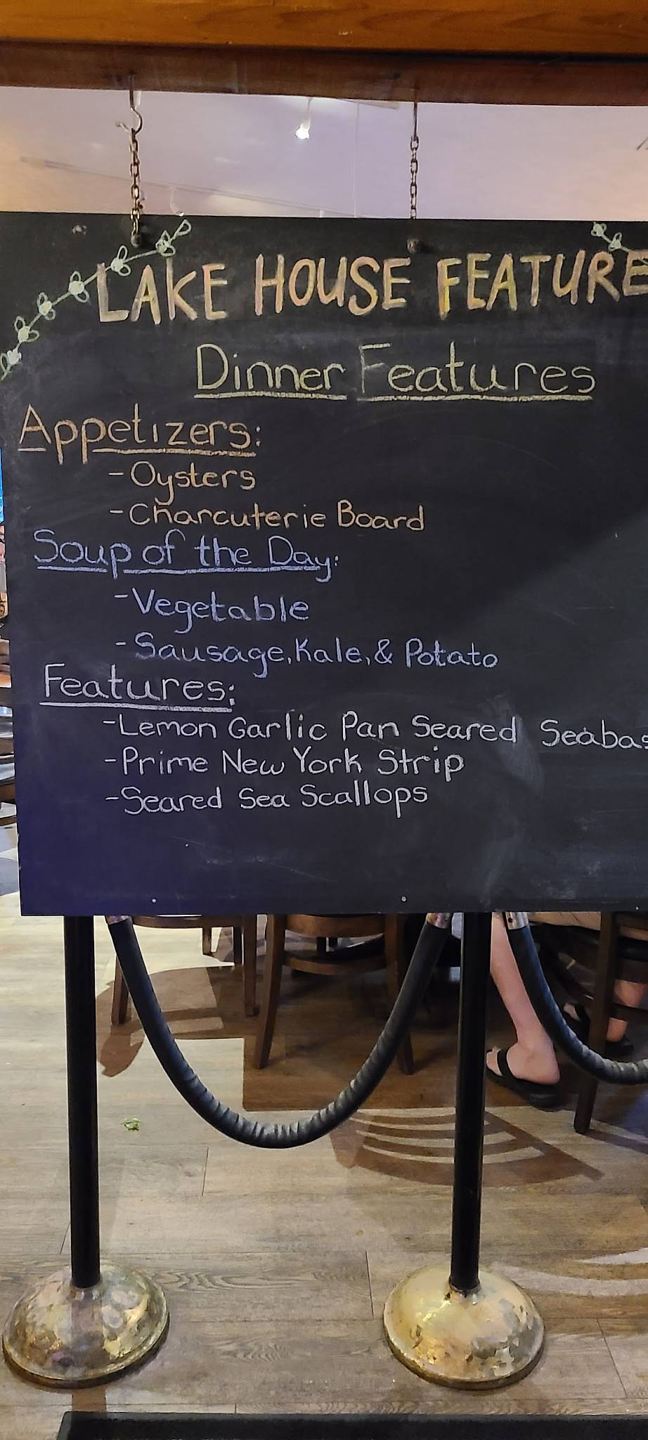 Menu at Lake House Restaurant, Morgantown