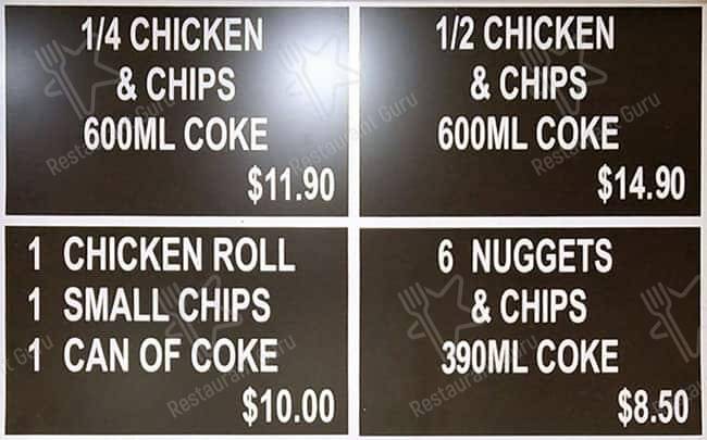 Menu at Gateway Charcoal Chicken fast food, Langwarrin, 17/230 ...
