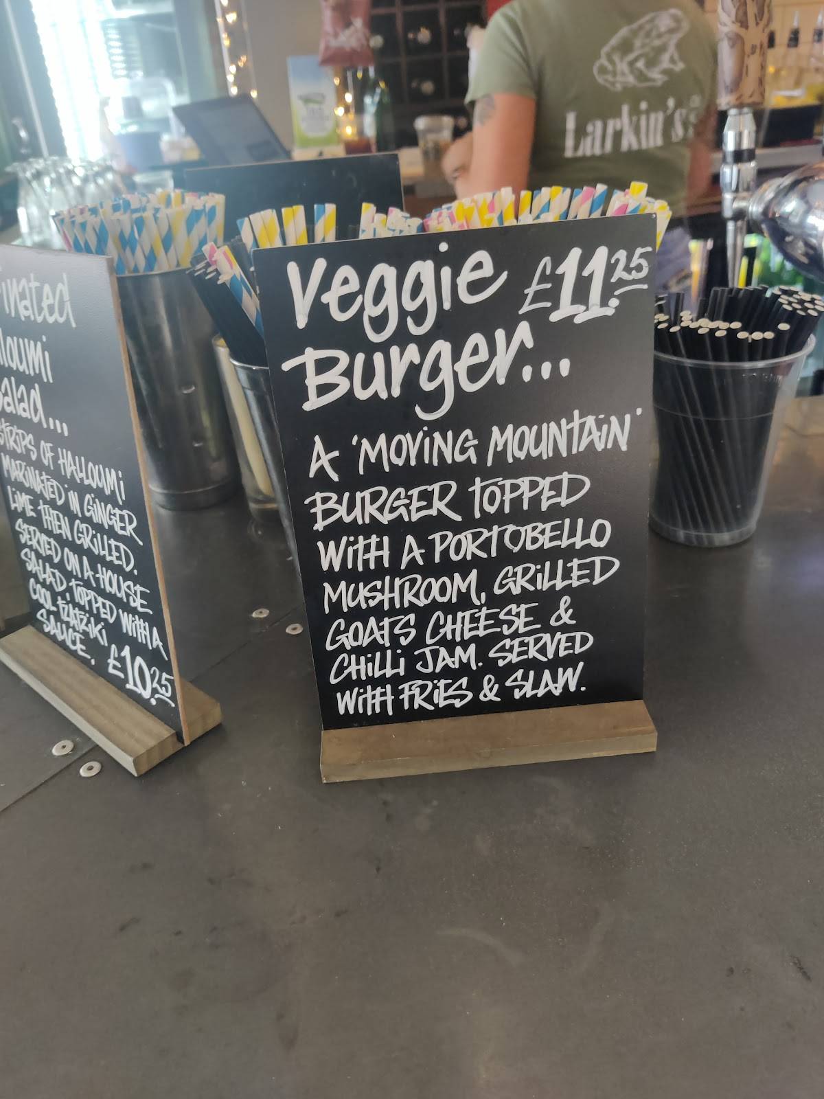 Menu at Larkin's Bar, Hull