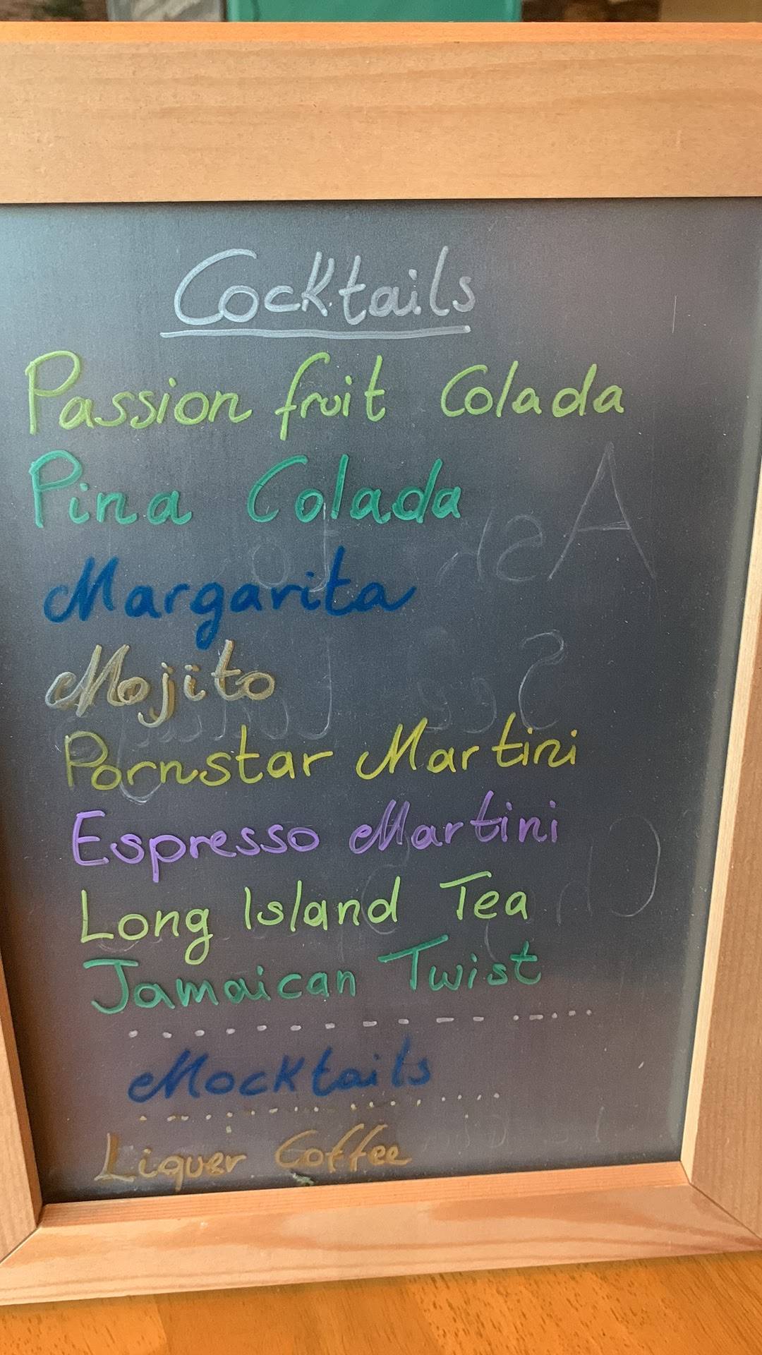 Menu at Le Olive Verdi restaurant, Gateshead
