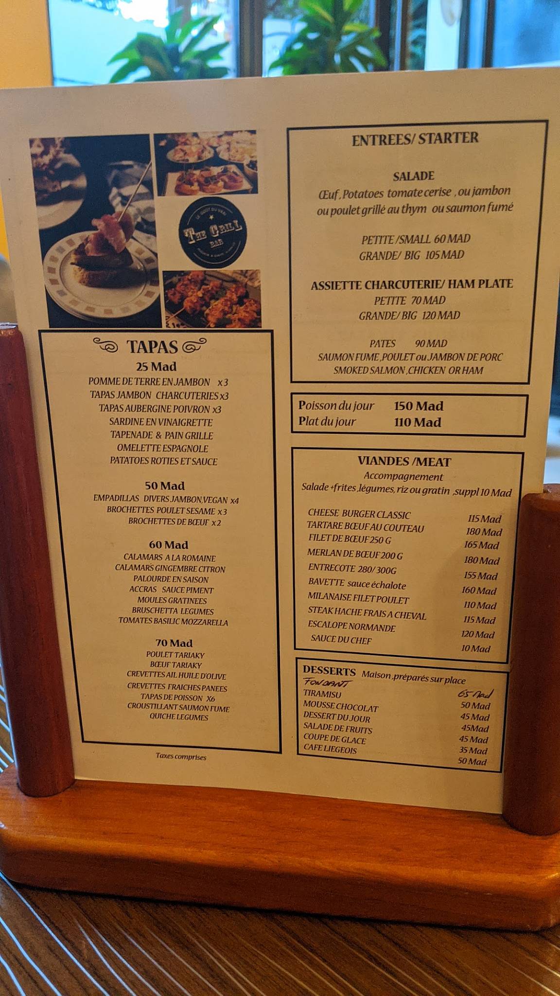 Speisekarte von Le Resto 3.0 restaurant, Rabat