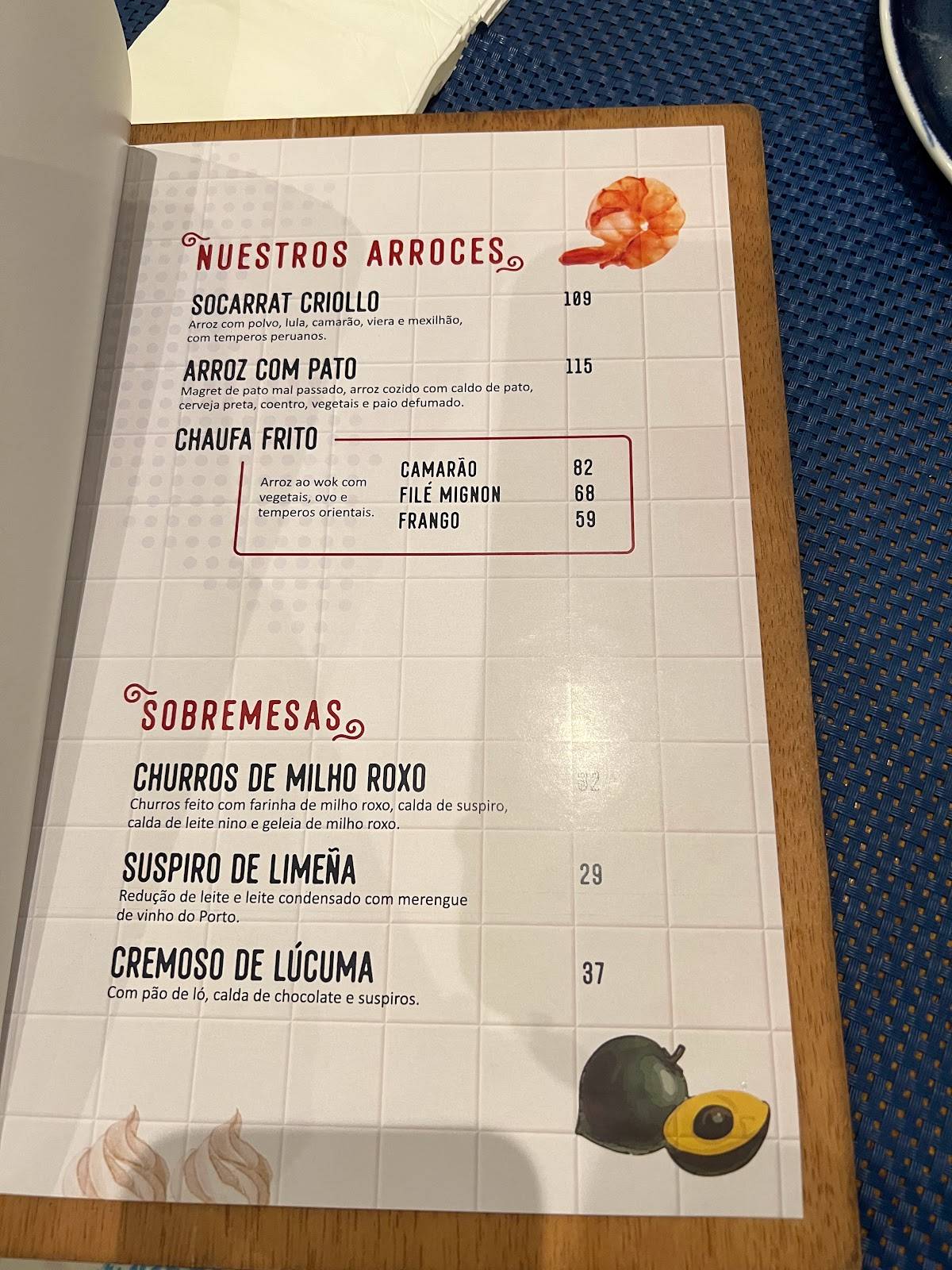 Menu em Lima Cocina Peruana restaurante, Rio de Janeiro, R. Visc. de ...
