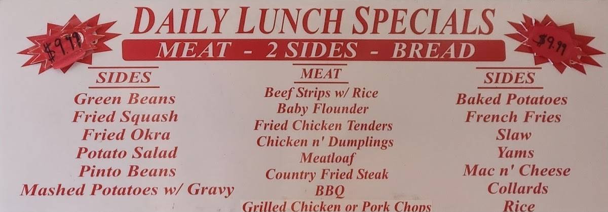 Menu at Mac's Fish & Chicken restaurant, Monroe, W Roosevelt Blvd