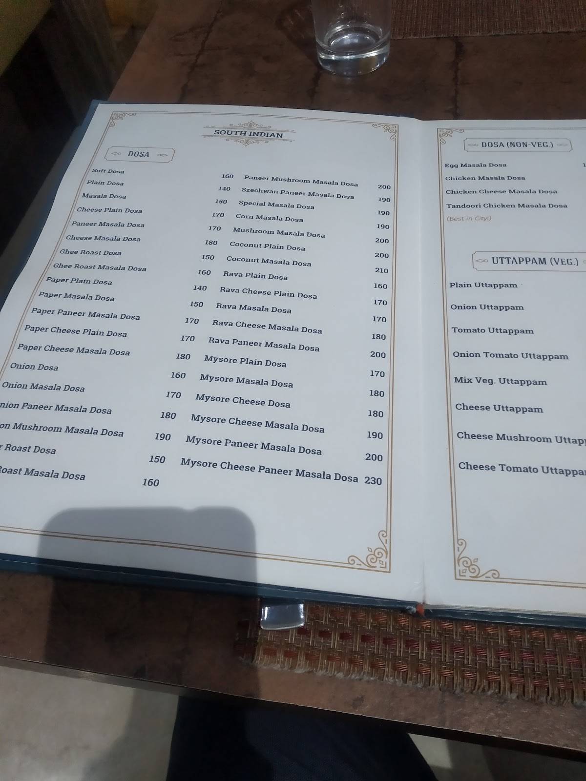 Menu at Madras Cafe, Shillong, HVGJ+MM3
