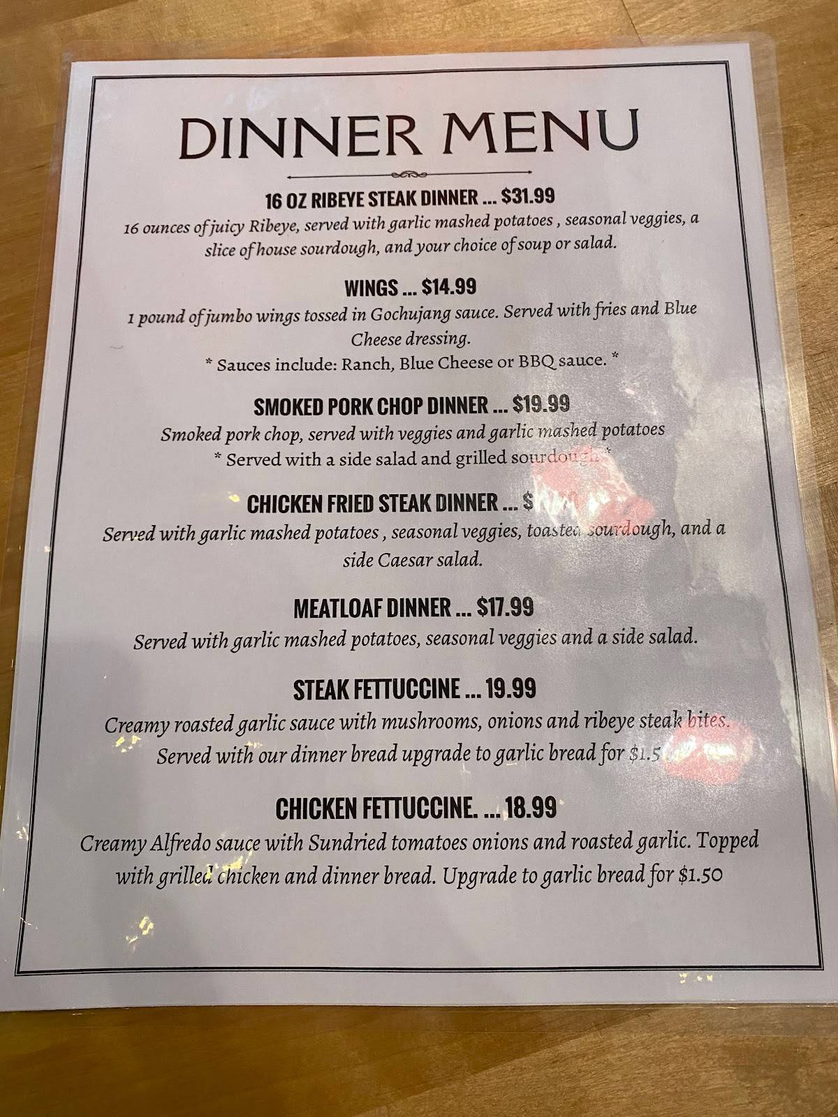 Menu at Masonry Cafe Catering, Yelm