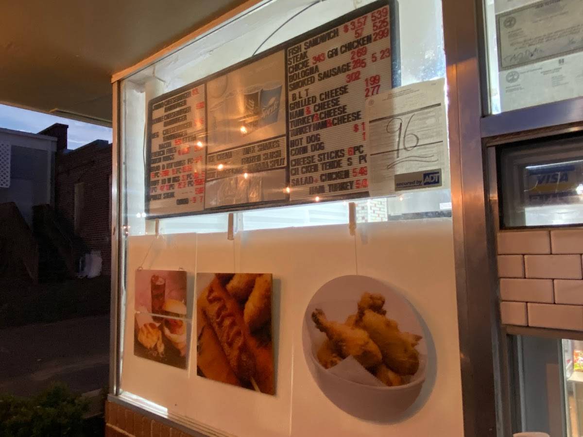 Menu at Mensi's Dairy Bar, Collierville