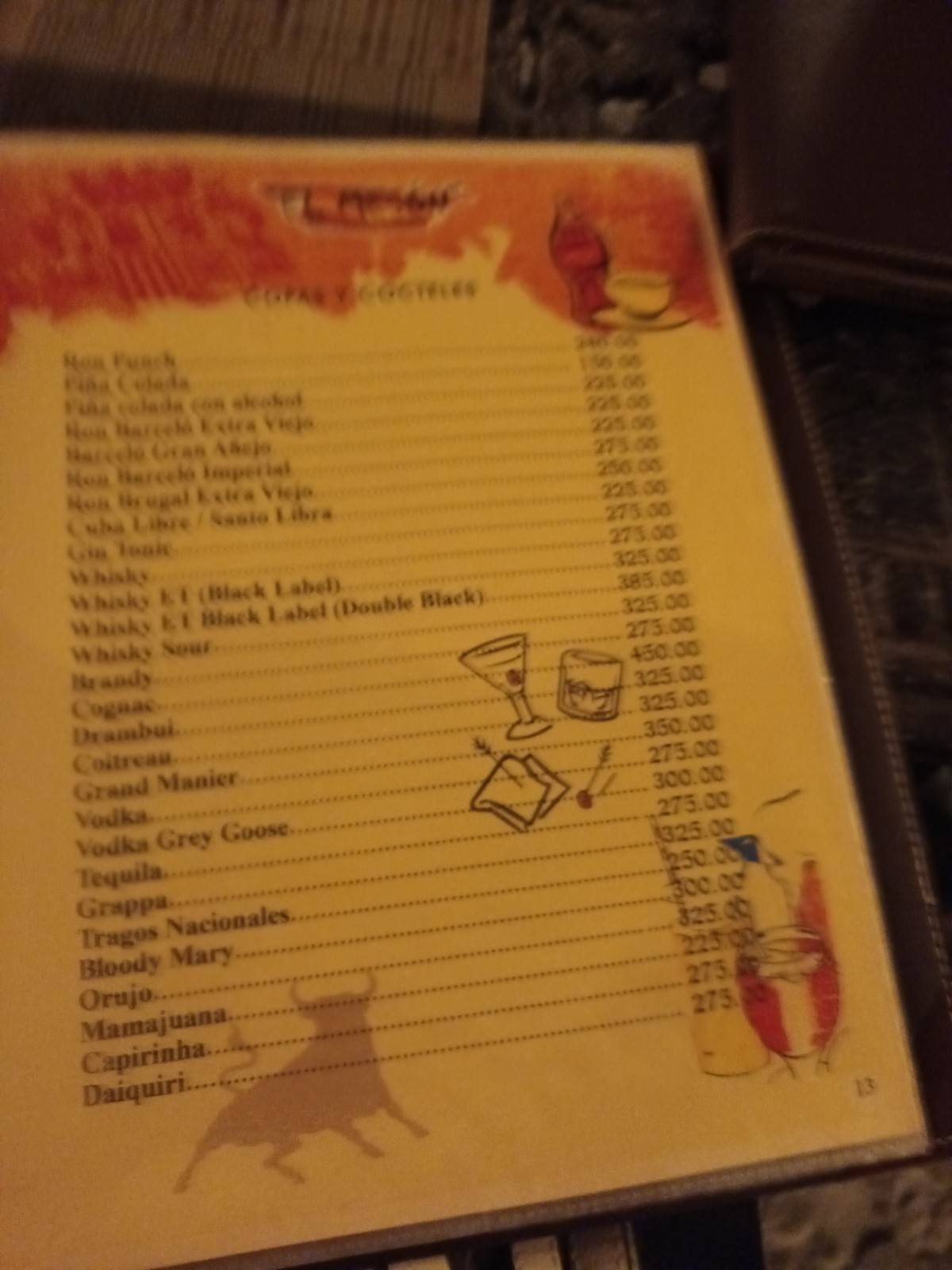 Menu at Meson Spanish Restaurant, Juan Dolio