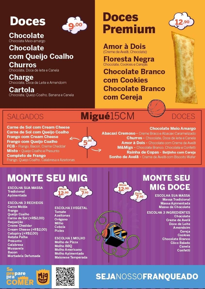 Menu em Mig Pastéis - Malvinas, Campina Grande
