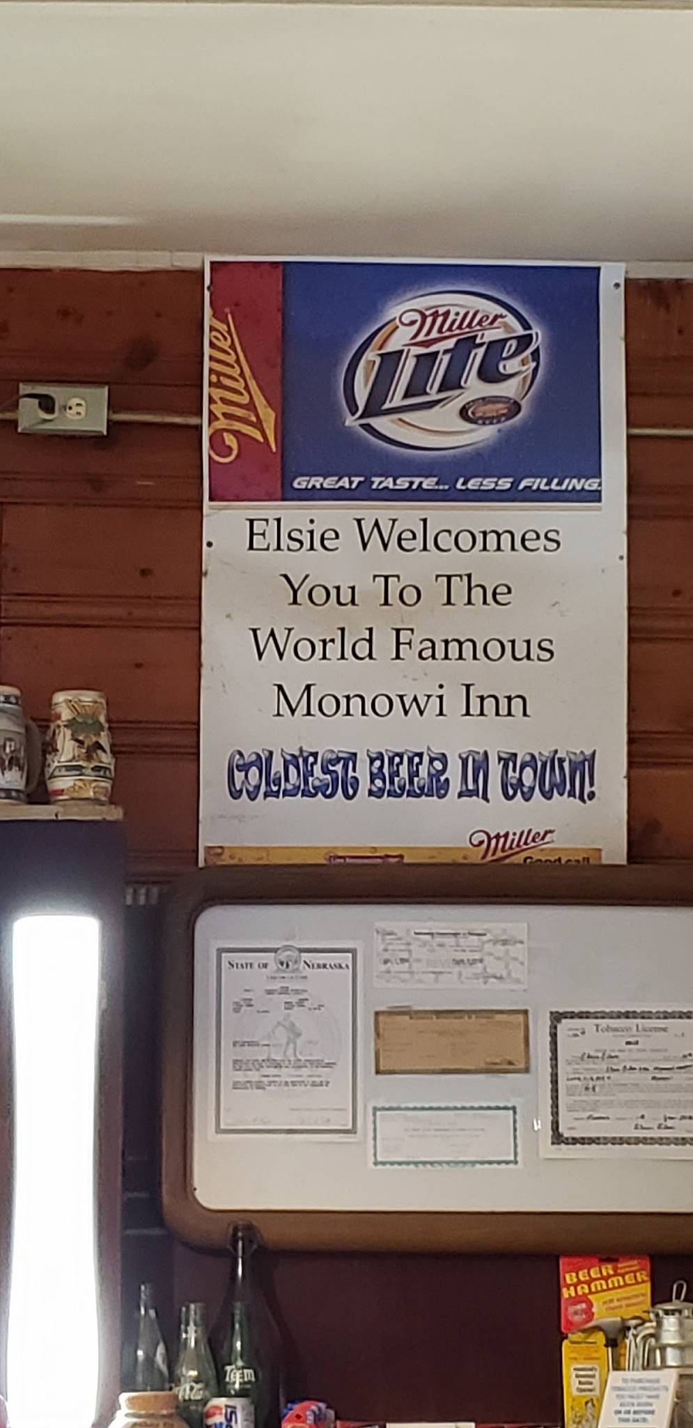 Menu at Monowi Tavern pub & bar, Monowi
