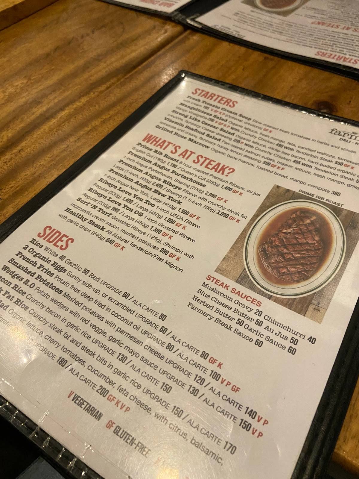 Menu at Farmery Deli-Resto Molito restaurant, Muntinlupa
