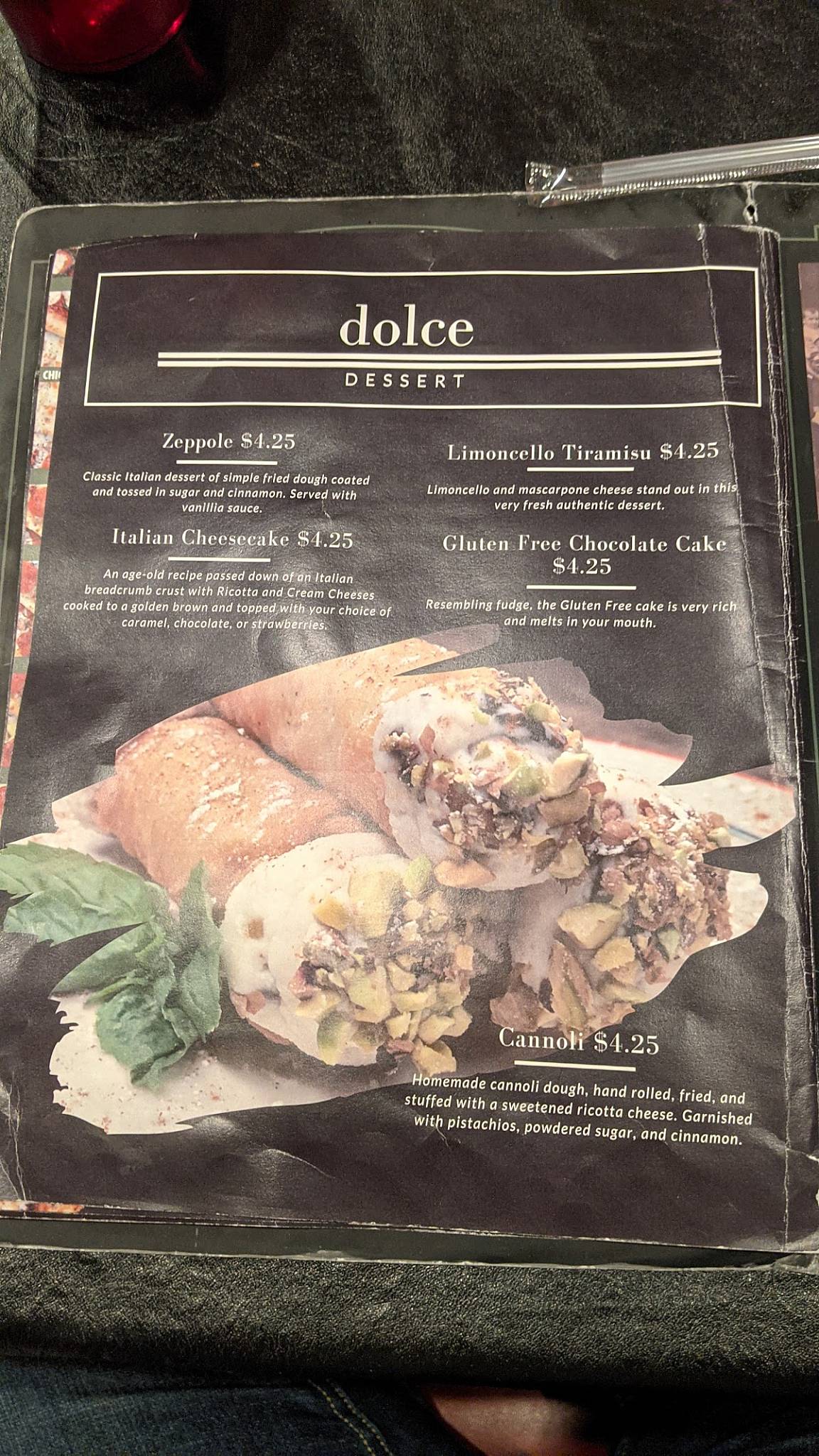 Menu at Teddy Spaghettis pizzeria, Muskegon