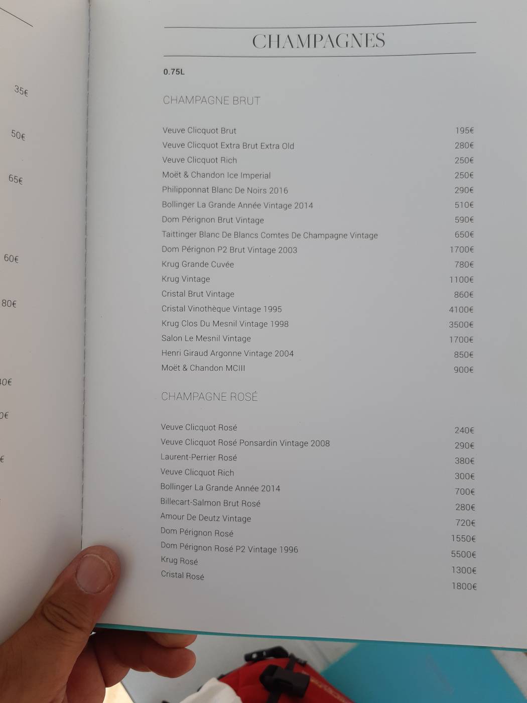 Menu at NAMMOS Mykonos, Psarrou, BEACH