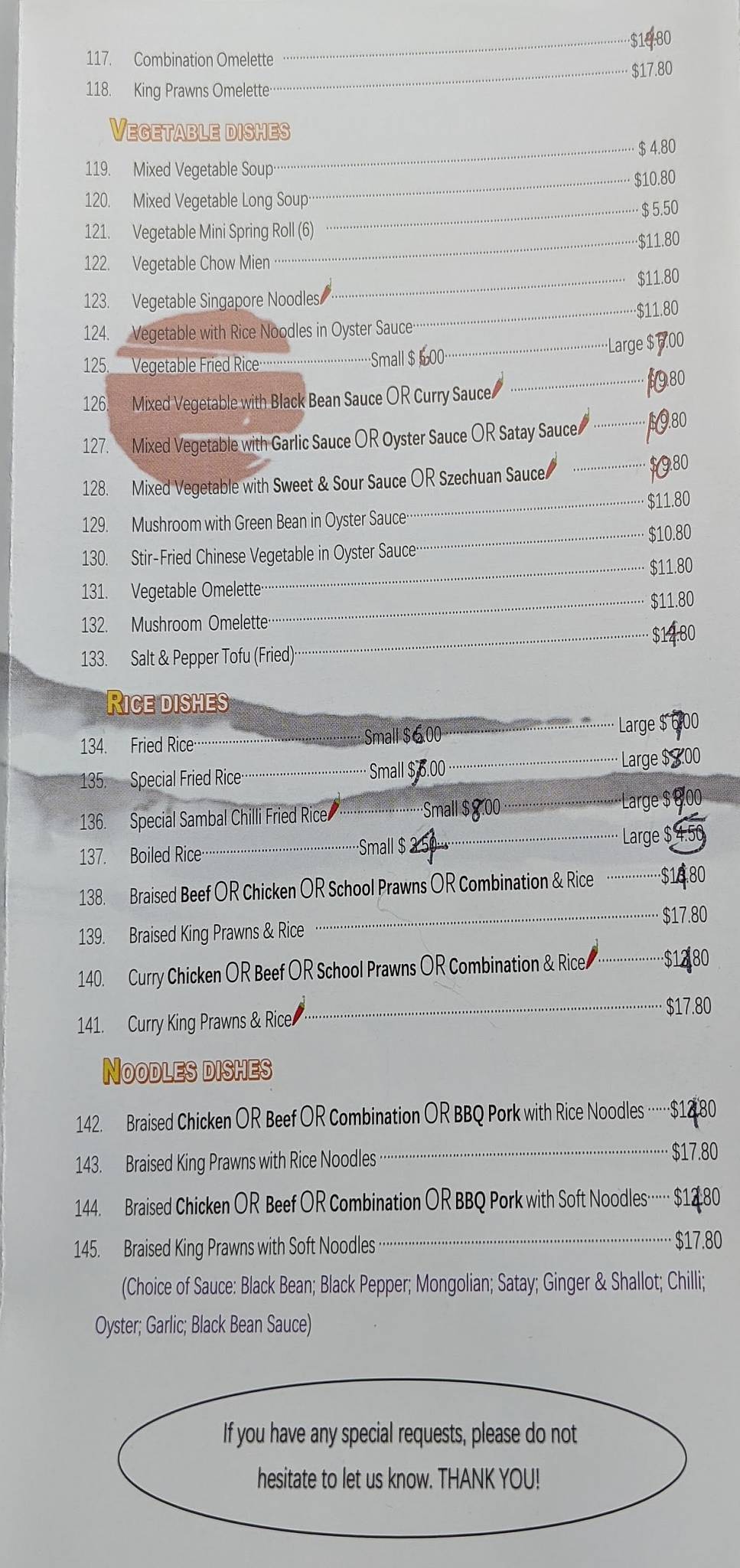 Menu at Natural Spring Chinese Restaurant, Tuncurry