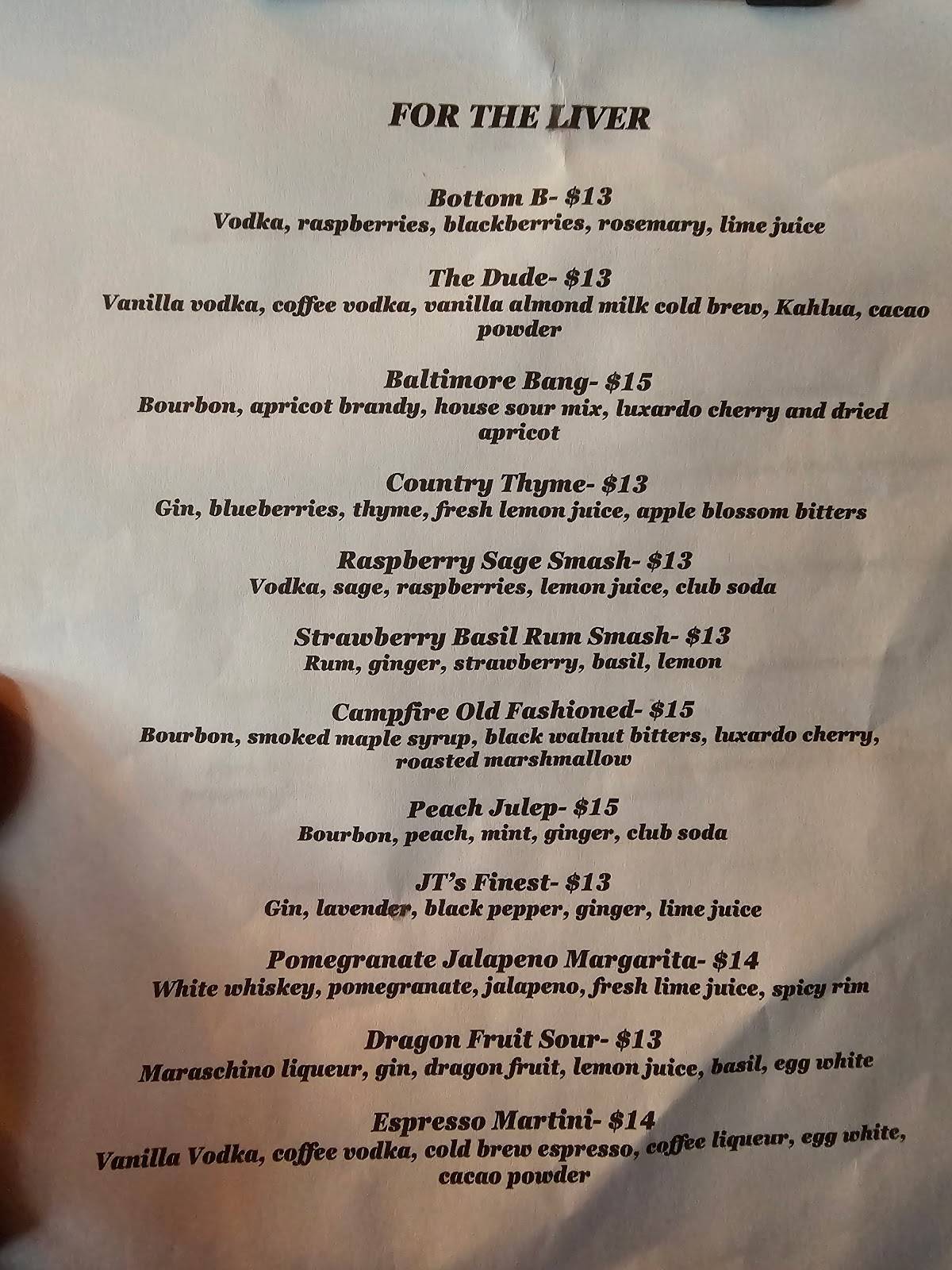 Menu at Notch Eight Craft House pub & bar, Jim Thorpe