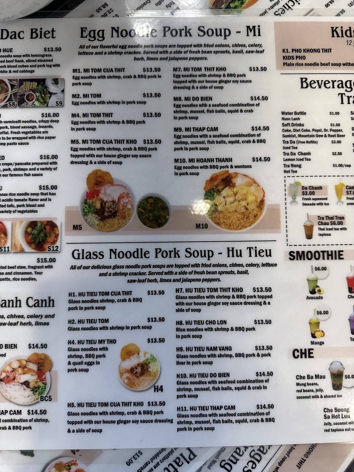 Menu at Pho Lien Hoa 2 - N. Penn restaurant, Oklahoma City