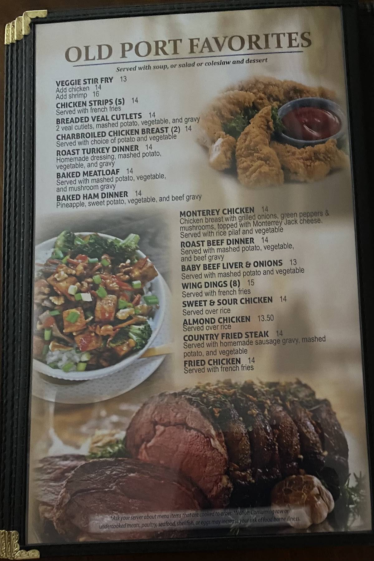 Menu at Old Port Family Dining restaurant, Clawson