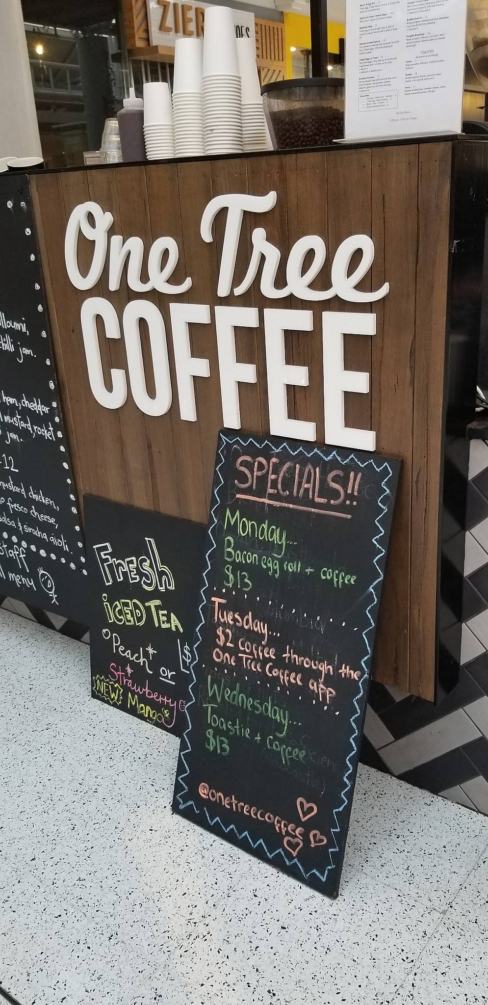 Menu at One Tree Cafe, Charlestown, L2 shop2096A Charlestown Square