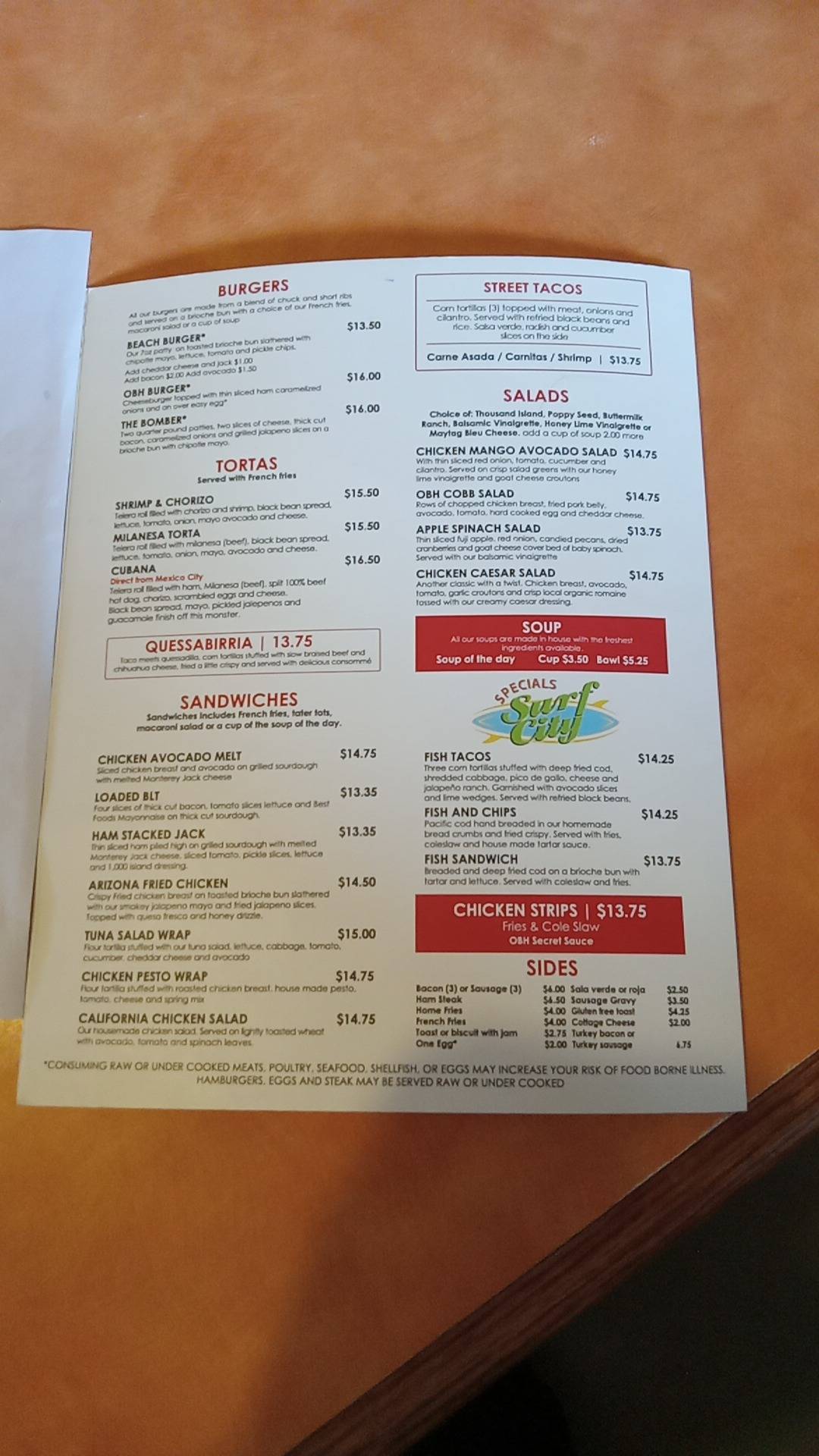 Menu at Original Breakfast House cafe, Phoenix, N 32nd St