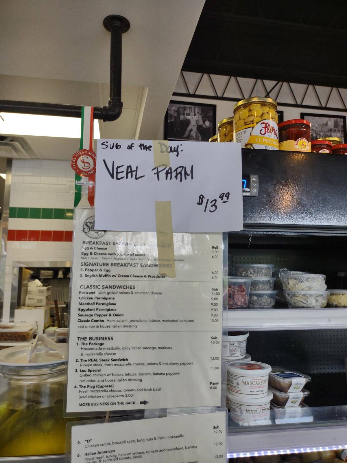 Menu at Stasio's Italian Deli & Market restaurant, Orlando