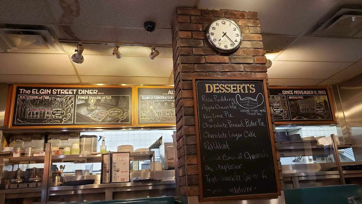Menu at Elgin Street Diner restaurant, Ottawa, 374 Elgin St