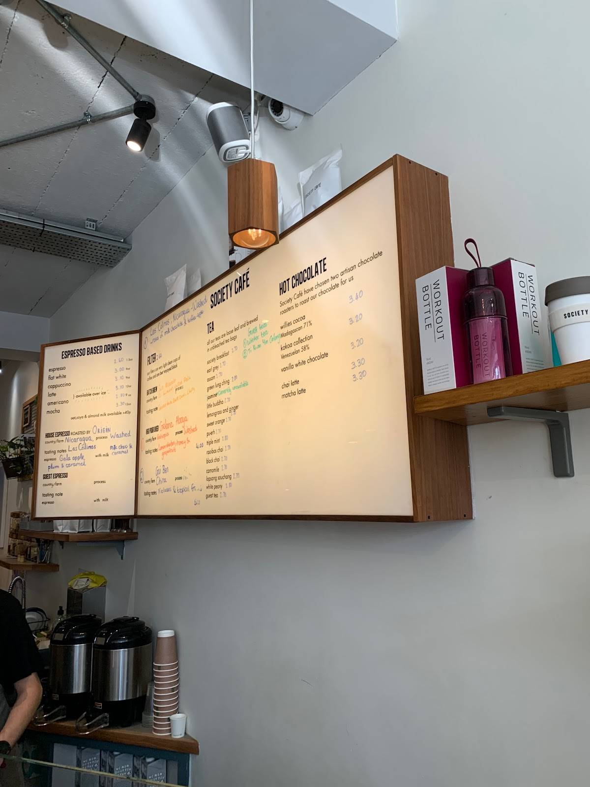 Menu at Society Café cafe, Oxford