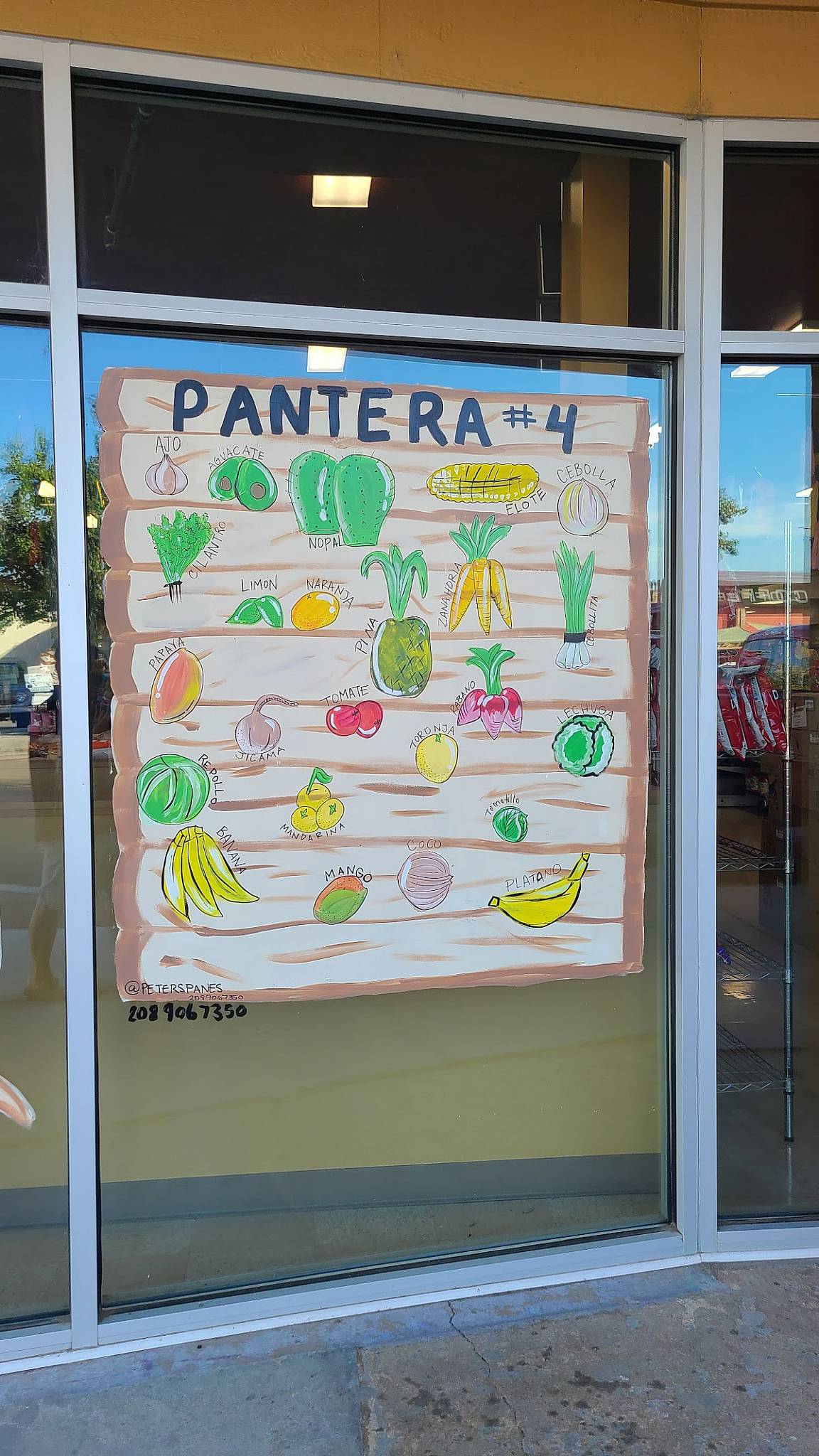 Menu at Pantera Market #4 restaurant, Nampa