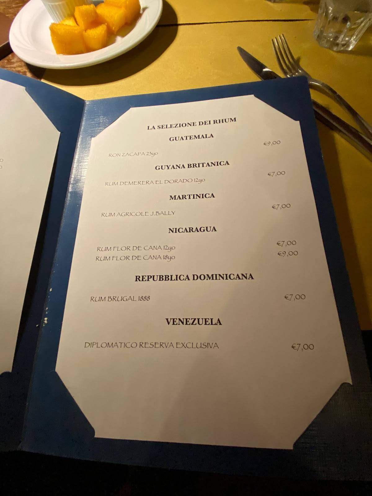 Menu da Ustaria La Carrozza ristorante, Piacenza, Via X Giugno