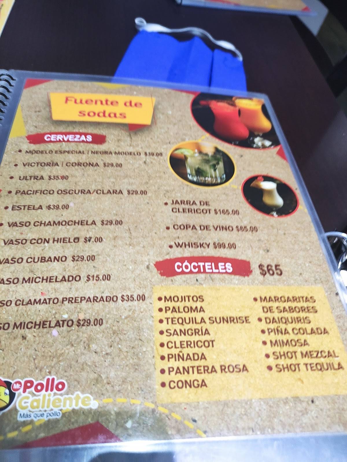 Carta del restaurante Pollo Caliente (Costa Azul), Acapulco, Av Costera ...