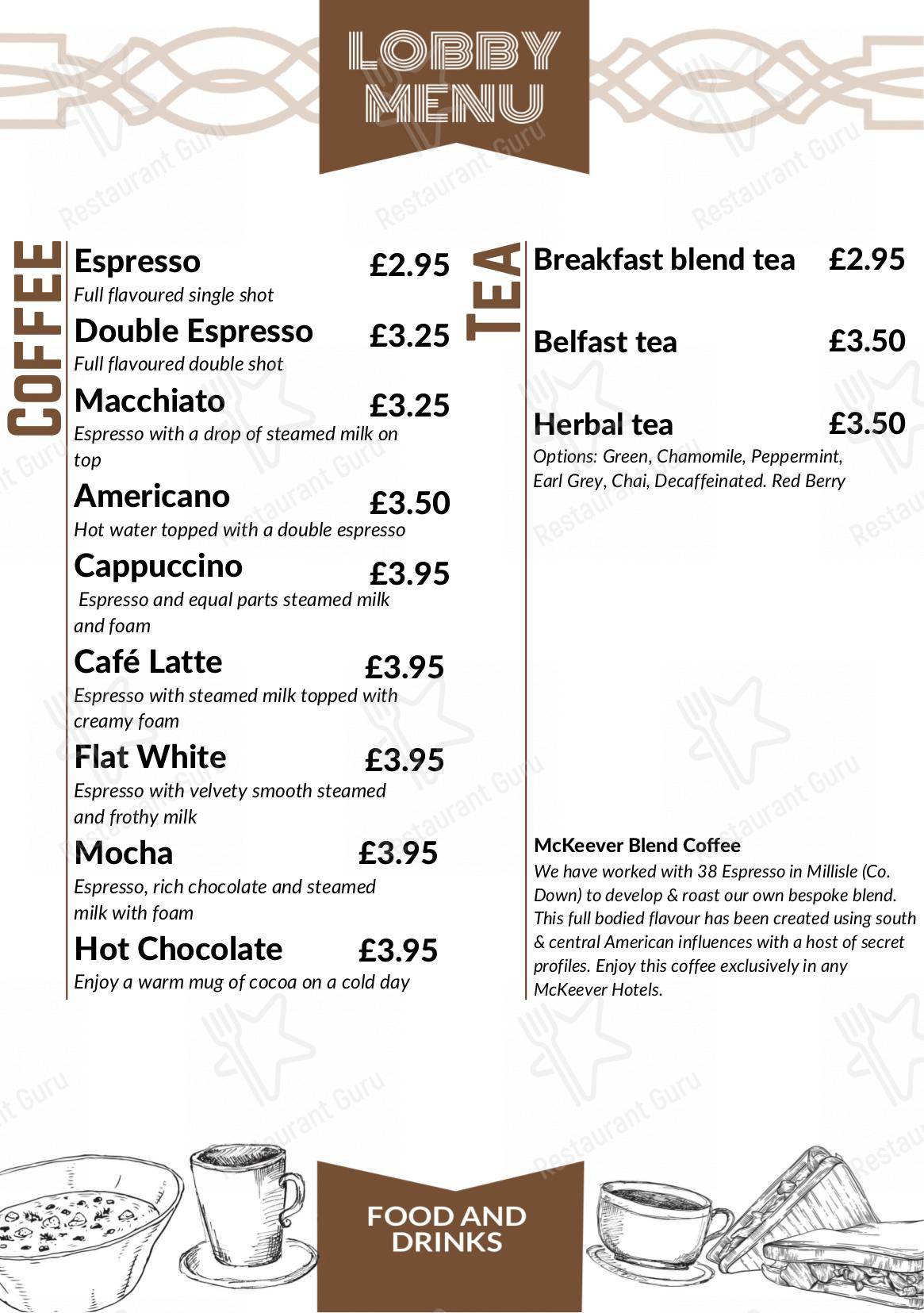Menu at Corr's Corner Hotel pub & bar, Glengormley