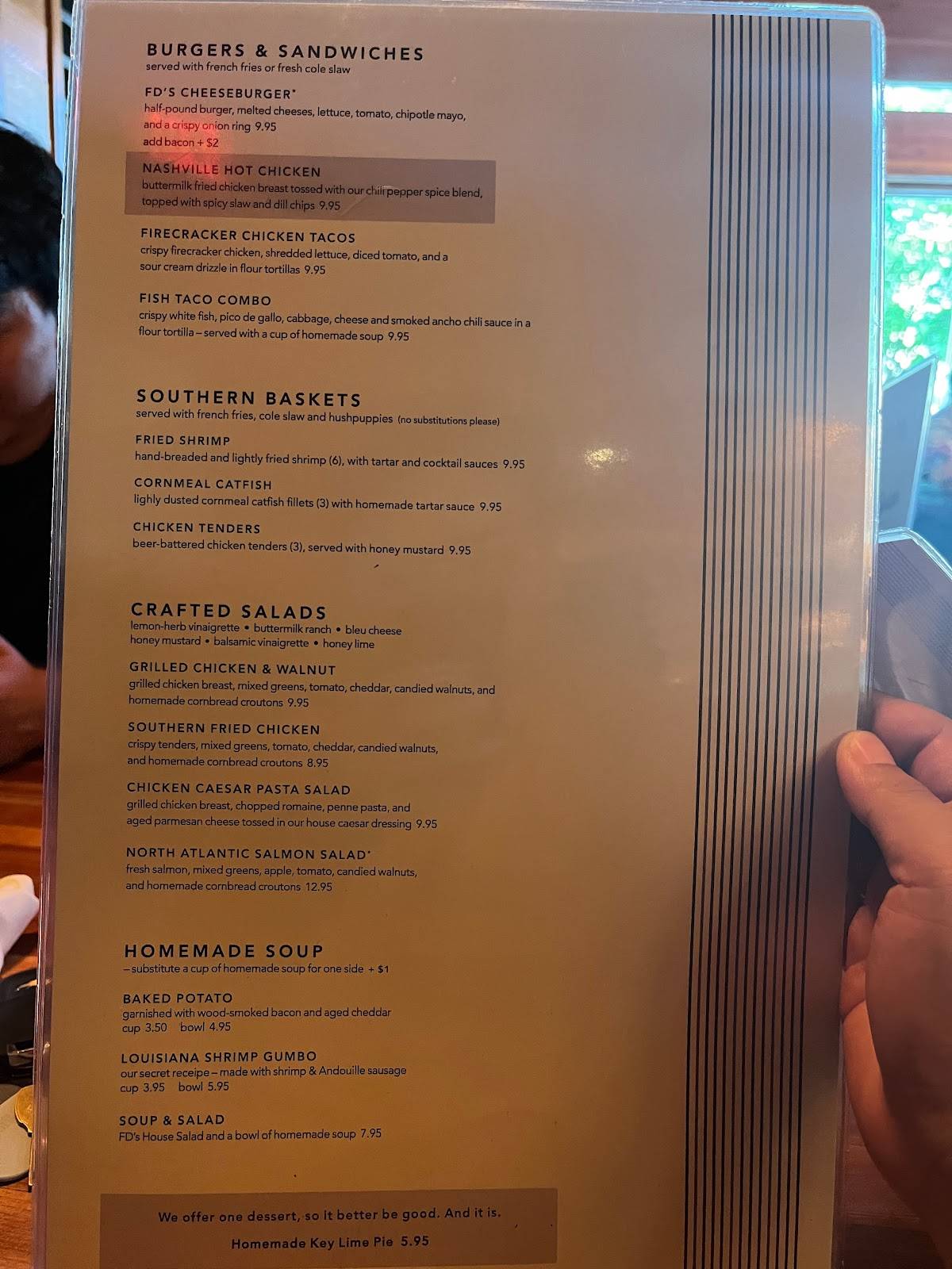 Menu at FD's Grillhouse pub & bar, Springfield