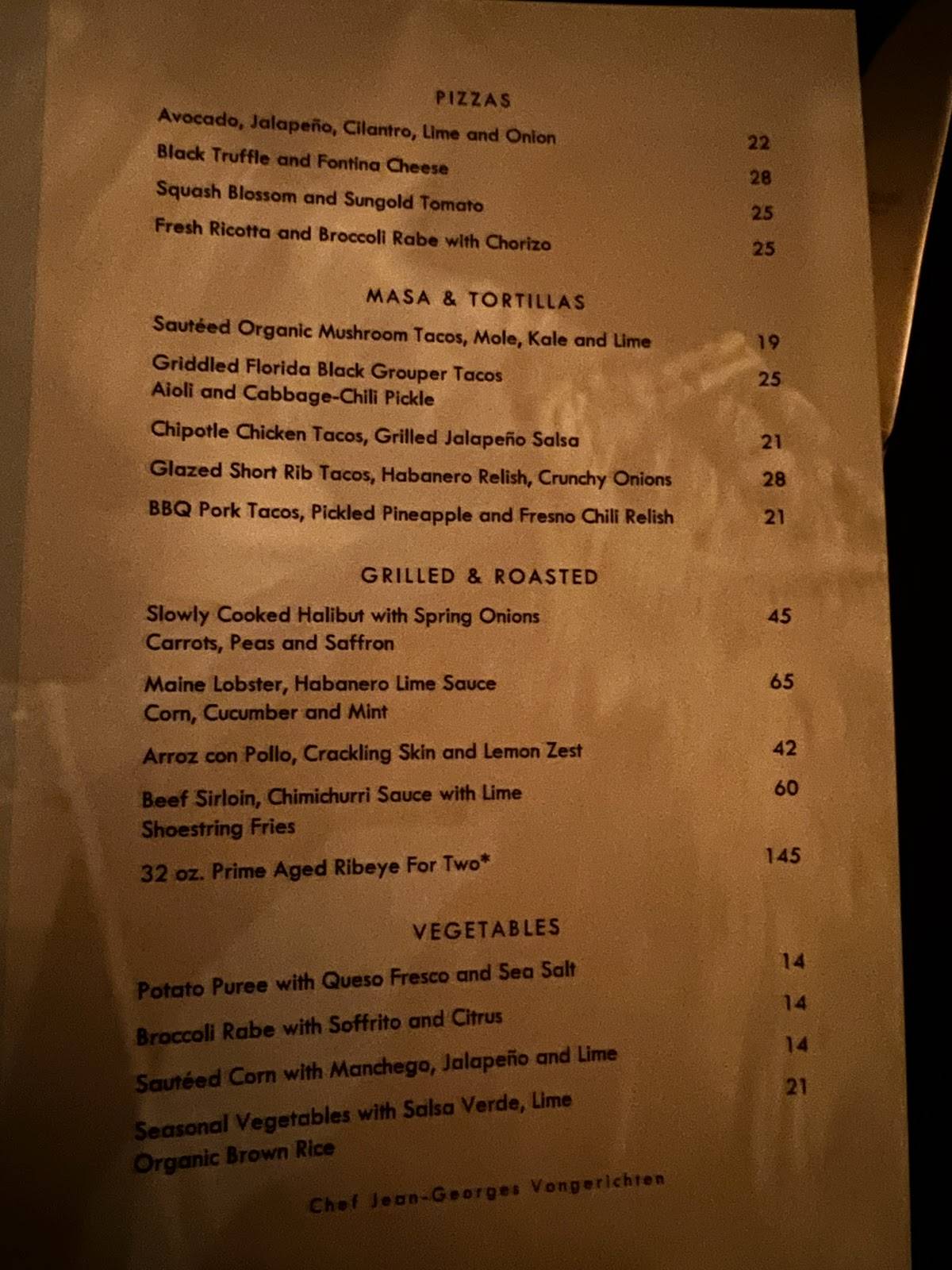 Menu at Matador Room pub & bar, Miami Beach