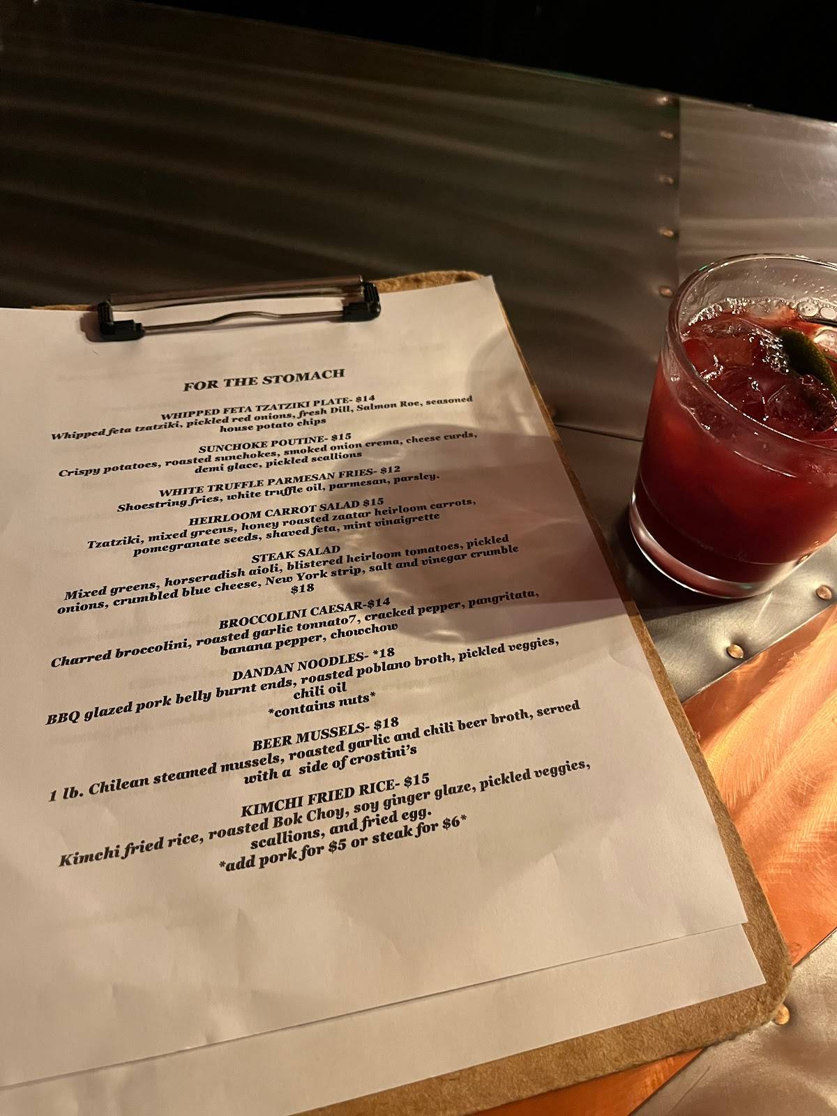 Menu at Notch Eight Craft House pub & bar, Jim Thorpe