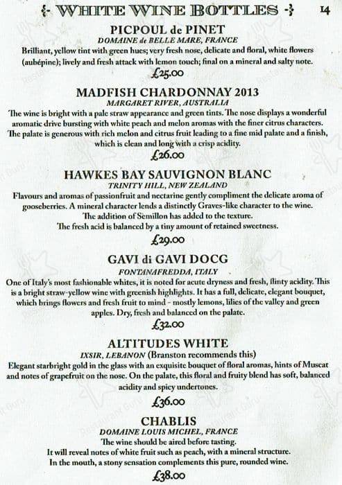 Menu at Panda & Sons pub & bar, Edinburgh