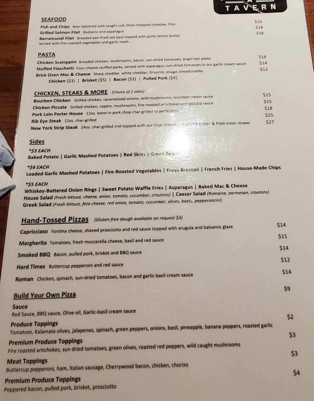 Menu at The Black Label Tavern Livonia pub & bar, Livonia