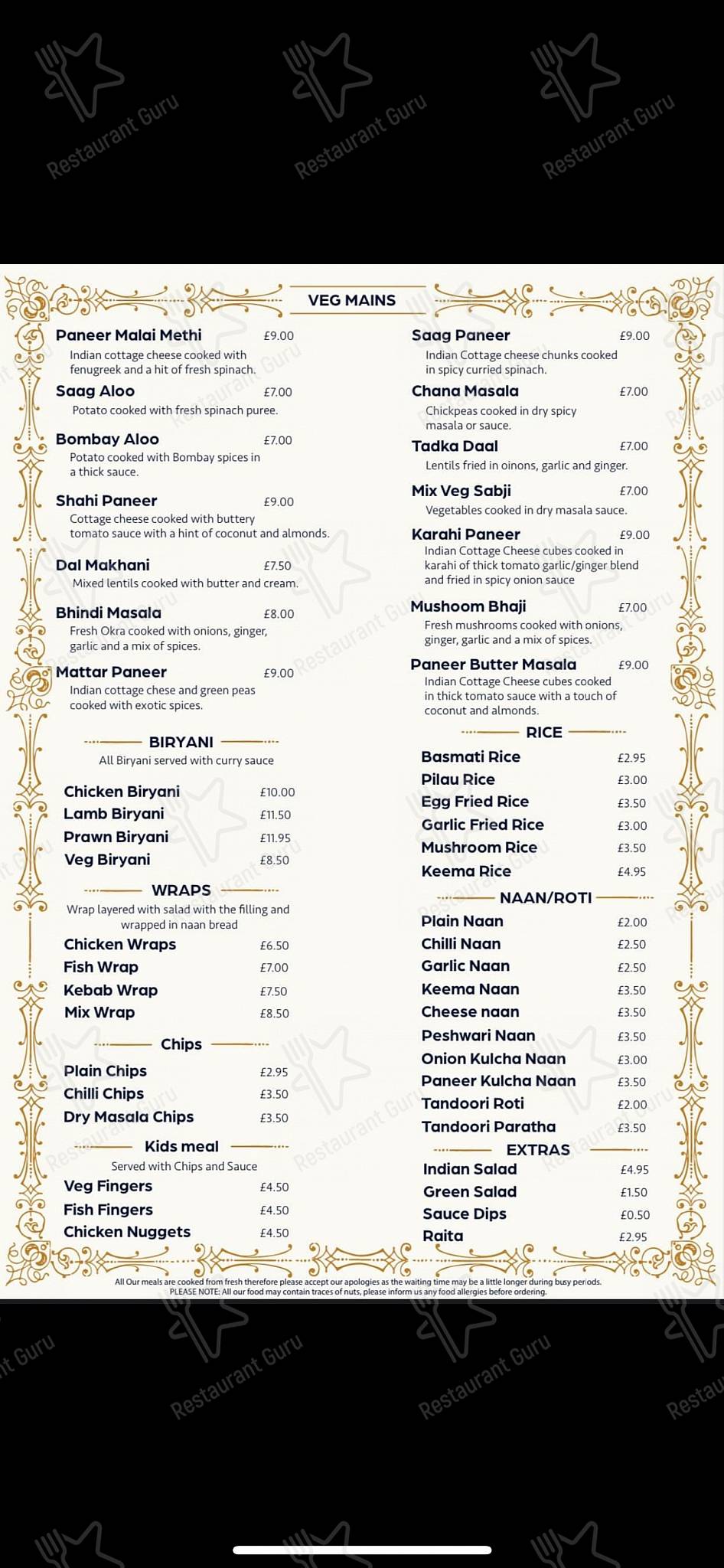 Menu at The Builders Arms pub & bar, Wolverhampton