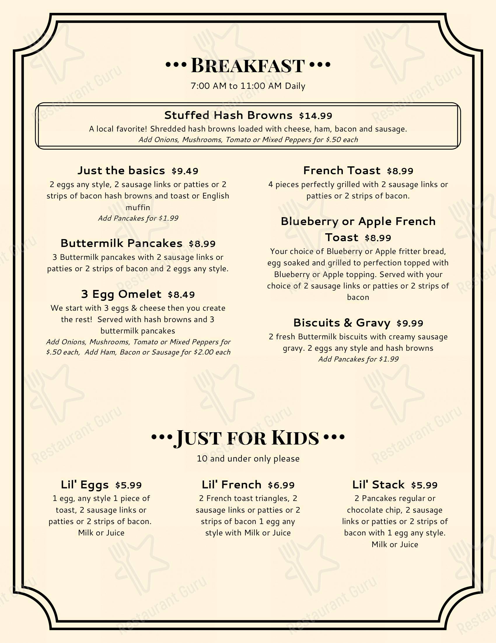 Menu at The Rink Sports Bar & Grill, Eveleth