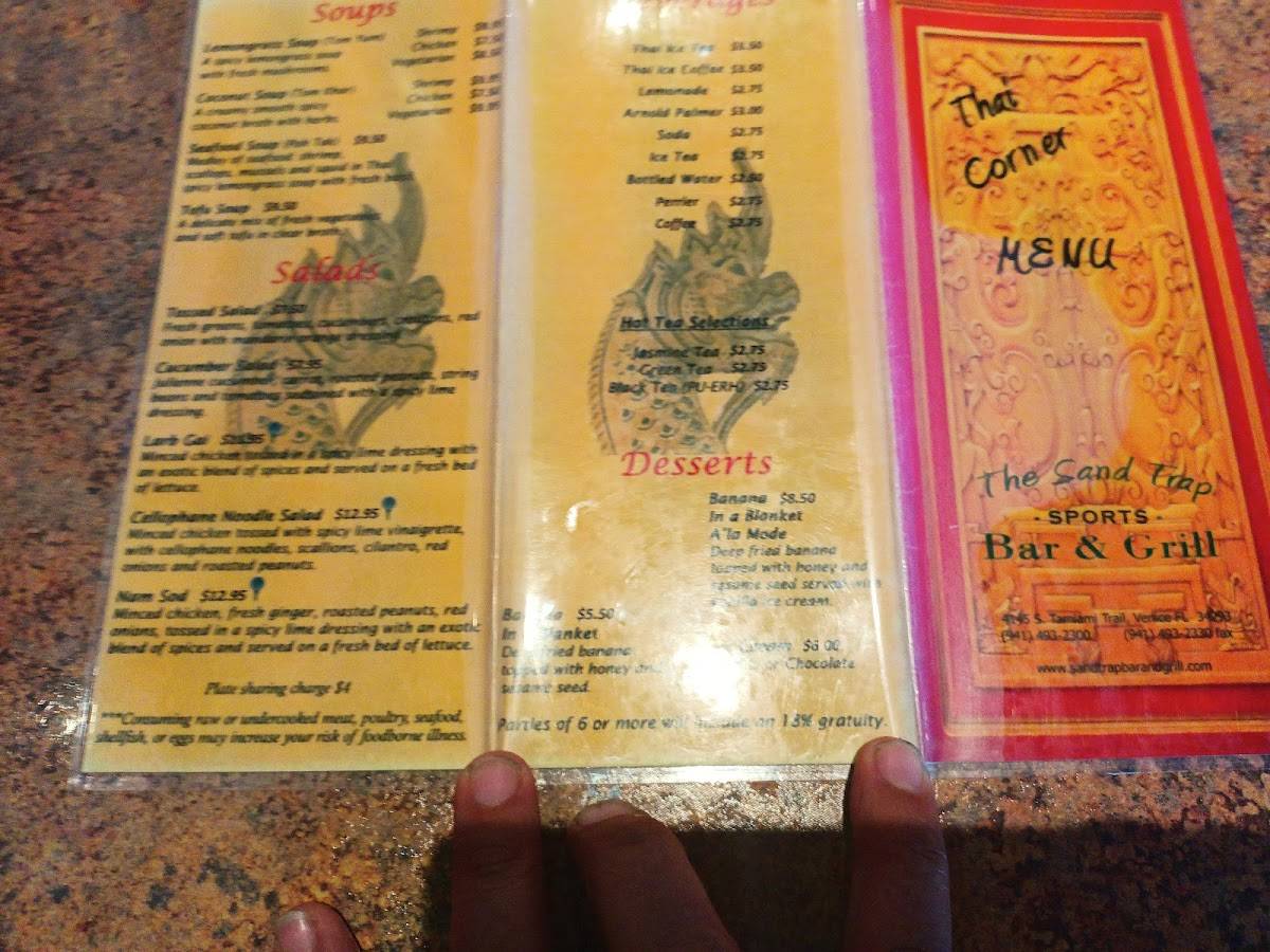 Menu at The Sand Trap Sports Bar & Grill, Venice