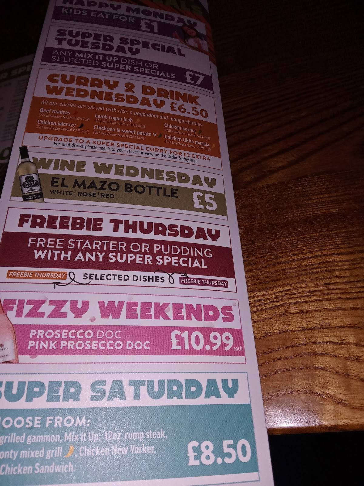 Menu at The Stag & Monkey pub & bar, Hartlepool