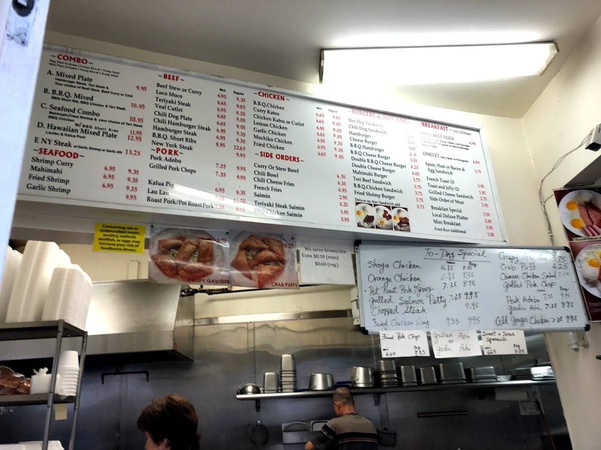 Menu at Queen Street Cafe & Grill, Aiea