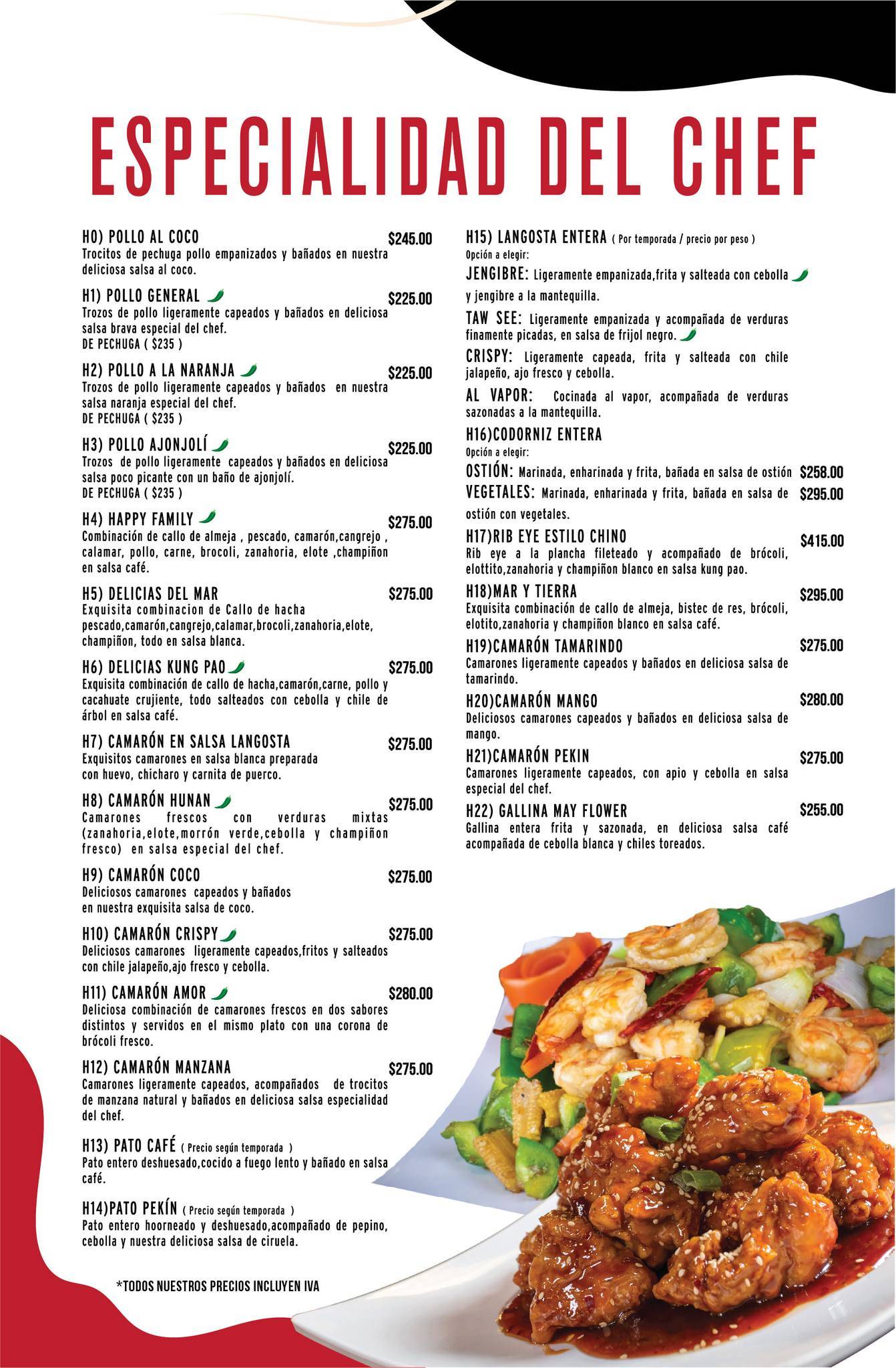 Menu at MayFlower Restaurante Comida China, Ciudad Juarez