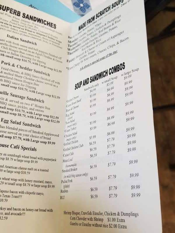 Menu at Ranch House Cafe, Leesville