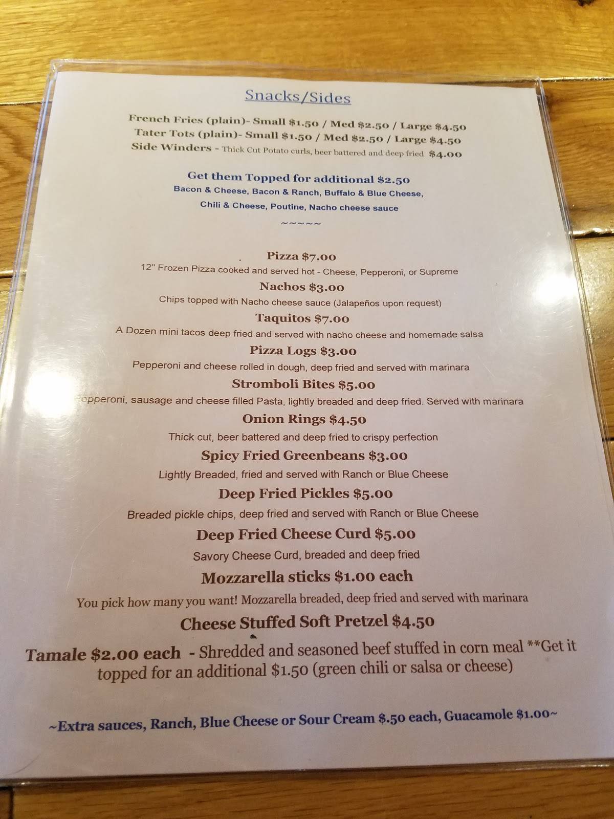 Menu at Raquette River Pub, Colton